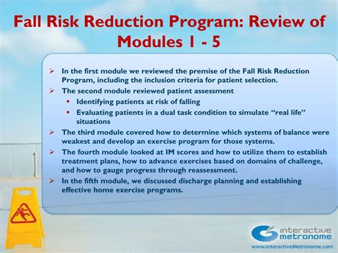 Ppt Fall Risk Reduction Program Module 6 Of 6 Powerpoint