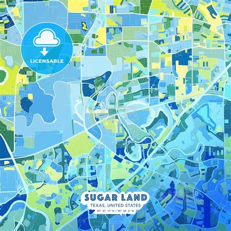 sugar land map print template streit