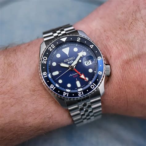 Seiko 5 Sports Gmt Blue Dial Mens Watch Ssk003k1