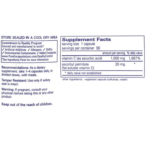 Buy Ascorbic Acid Capsules 90 Capsules Supplement Online Spectrum Supplements