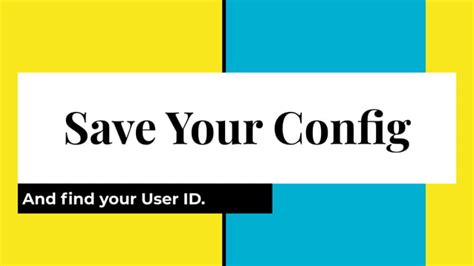 save your config ppt