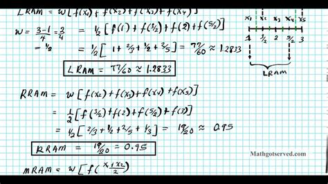 Cu5l1b Pt Ii Lram Mram Rram Rectangular Approximations Left Right Hand