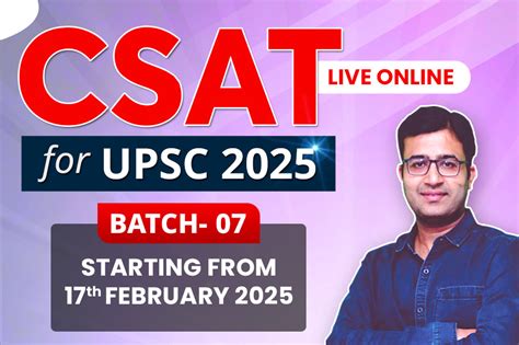CSAT Course Batch For UPSC