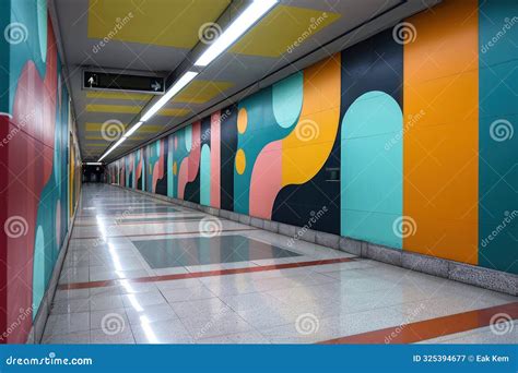 Vibrant Graphic Murals Transform Subway Passageway Urban Art Bold