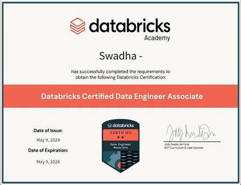 Swadha On Linkedin Databricks Dataengineering Continuouslearning Certifiedprofessional