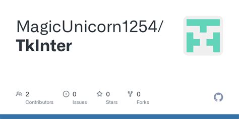 GitHub MagicUnicorn TkInter