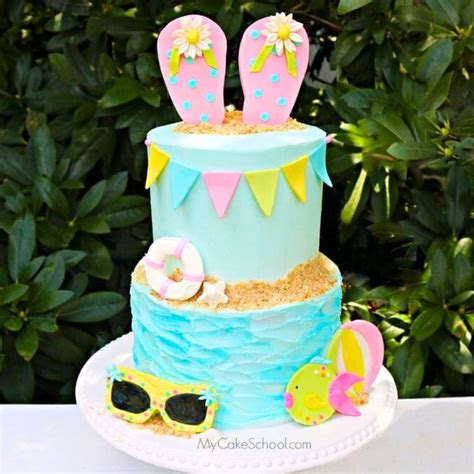 Beach Birthday Cake Ideas Carmayne Swann Beach Theme 🌊☀🐚