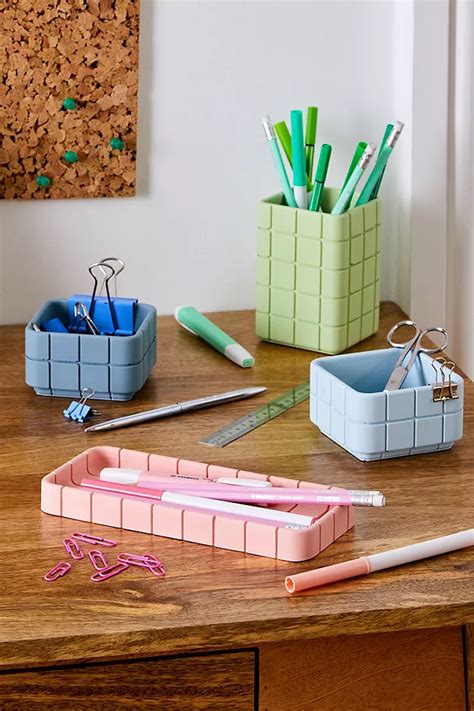 Navy Tile Square Pot Urban Outfitters Uk