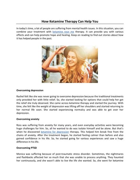 Ppt How Ketamine Therapy Can Help You Powerpoint Presentation Free