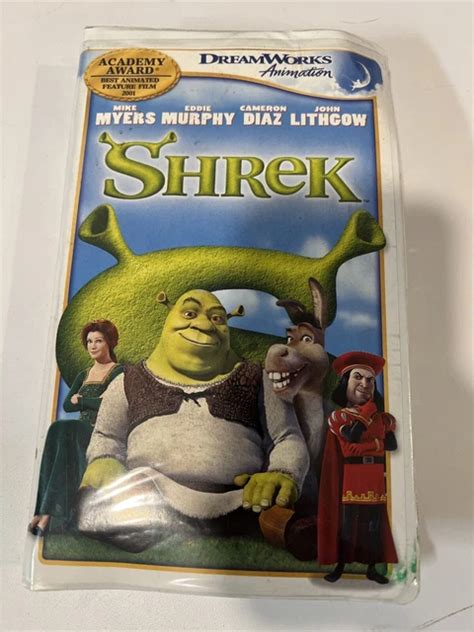 Shrek Vhs 2001 Clamshell Dreamworks Animation Mike Meyers Eddie