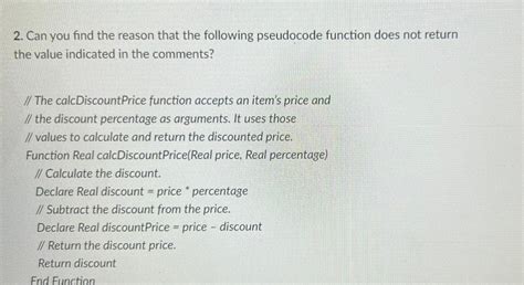 Solved 2 Can You Find The Reason That The Following
