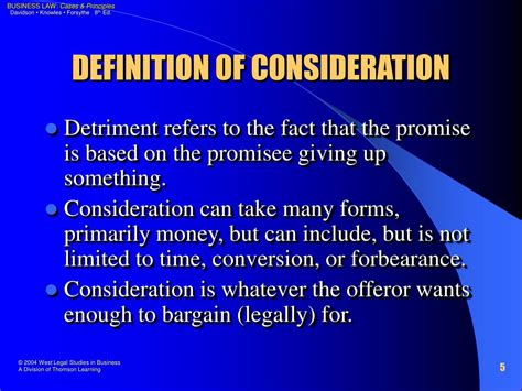 Ppt Chapter 11 Consideration The Basis Of The Bargain Powerpoint