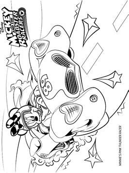 Printable Mickey Mouse Roadster Racers Coloring Pages