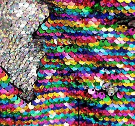 Multi Color Silver Flip Up Sequins Reversible 2 Way Stretch 58 60