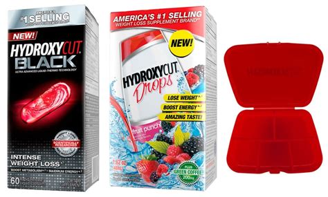 Hydroxycut Black Hydroxycut Drops And Pill Box Groupon