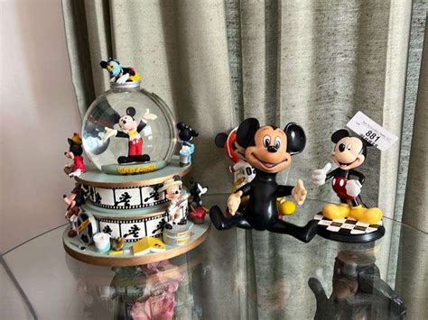 Vintage Mickey Mouse Squeak Toy Mickey Snow Globe Mickey Figurines Baer Auctioneers Realty