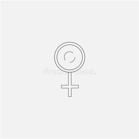 Flat Modern Condom Icon On Neutral Background Venus Symbol Unwrapped