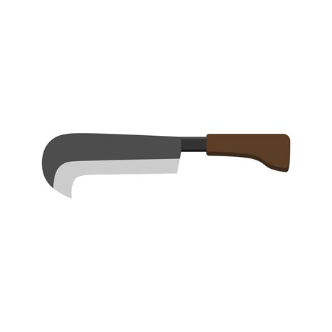 Billhook Flat Design Illustration Isolated On White Background This