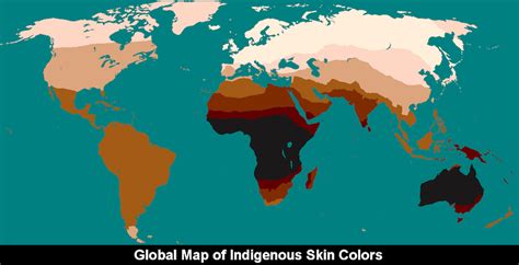 Map Of The World By Skin Color