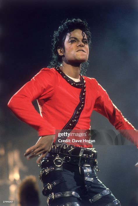 Michael Jackson Performing On Stage During His Bad World Tour In