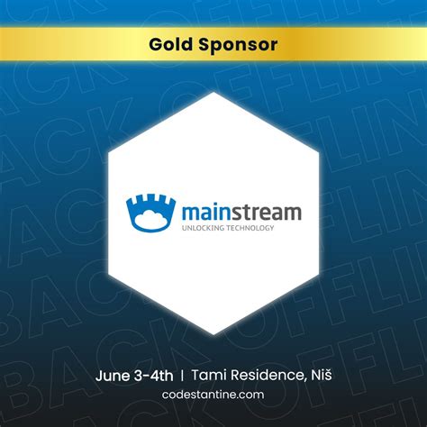 Codestantine On Linkedin Meet Our Gold Sponsor Mainstream Founded