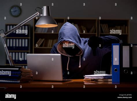 Hacker Stealing Personal Data From Home Computer Stock Photo Alamy