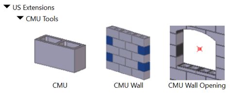 concrete masonry cmu tools tekla user assistance