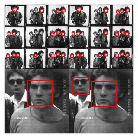 a examples of detection results for mit cmu db b examples of