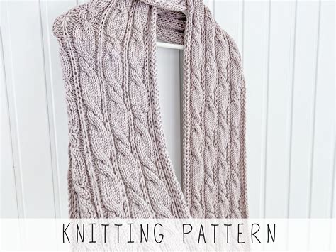 Simple Cable Knit Scarf Pattern