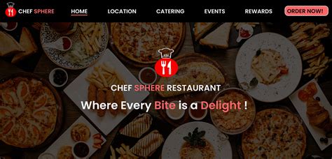 restaurant website ui design template figma