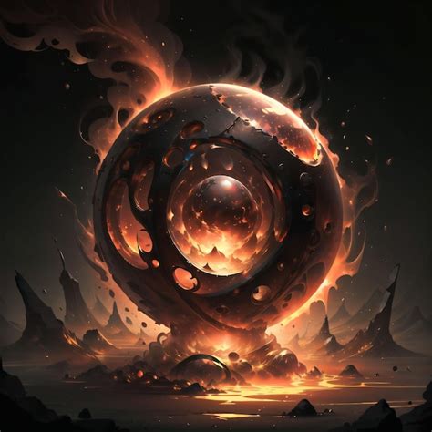 Premium Ai Image Fire Ball