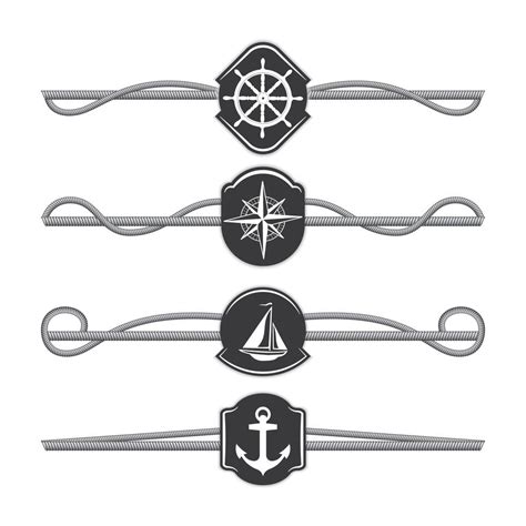 Marine Ropes Vector Dividers And Borders Rope Divider Marine Rope