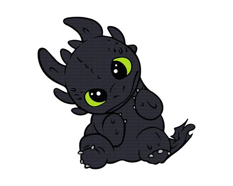 Dragon Toothless Layered Svg And Png Instant Digital Download Clipart