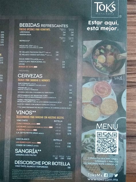 Carta Del Restaurante Toks Pilares Ciudad Del México C J Enrique