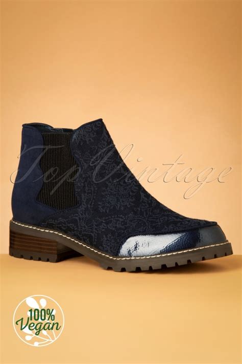 Ruby Shoo Ronni Boots In Mitternacht Einkaufen Bei Topvintage