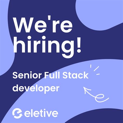 We Are Now Looking For Senior Full Stack Developers With Experience In