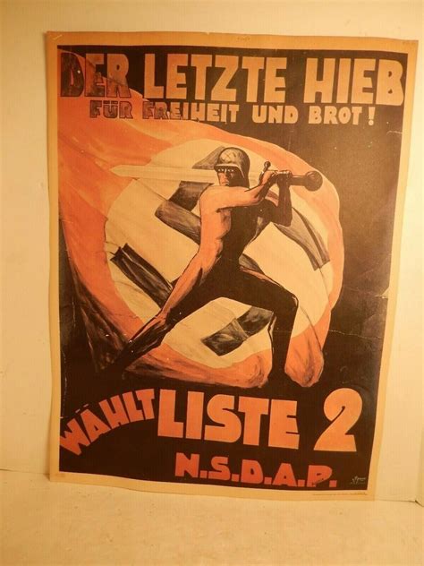 Vintage German Ww2 Propaganda Poster The Last Cut Perfection Form Teaching Aid 2055610218