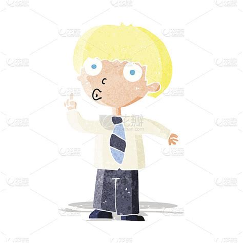 卡通学校男孩的问题