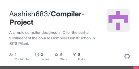 Github Aashish Compiler Project A Simple Compiler Designed In C For The Partial