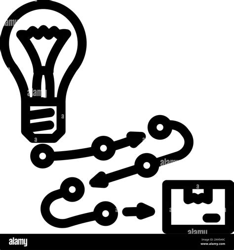 Product Development Business Process Line Icon Vector Illustration
