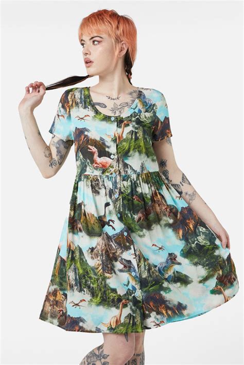 Triassic Scene Printed Dress Dangerfield