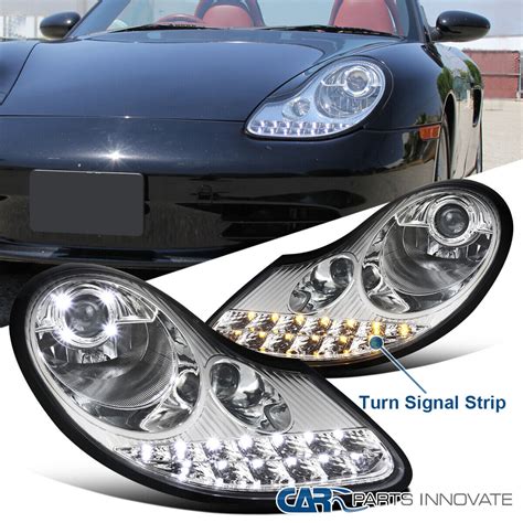 Fits Porsche 986 Boxster 996 911 Clear Ledsignal Projector Headlights