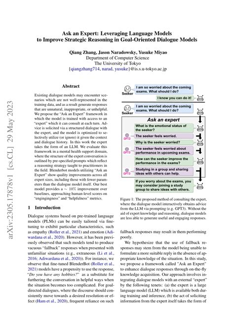 Pdf Ask An Expert Leveraging Language Models To Improve Strategic Reasoning In Goal Oriented