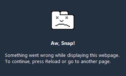 How To Solve Fix Aw Snap Error In Google Chrome Browser TECK IN
