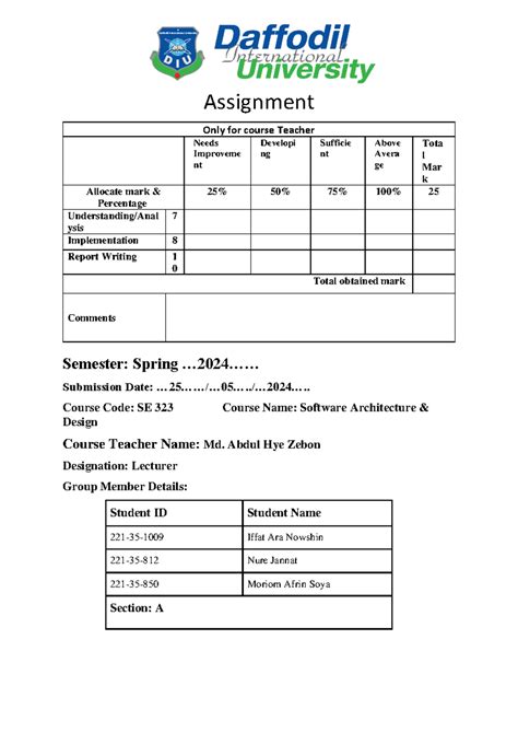 Arch Ass Microservice Architecture Assignment Only For Course