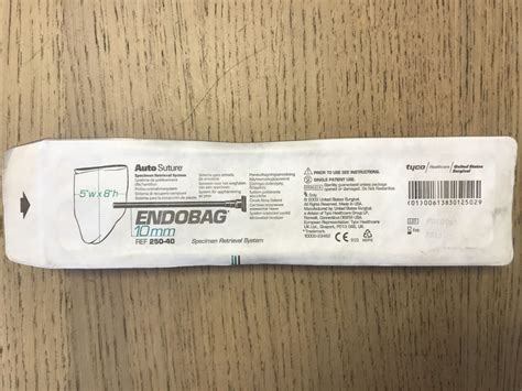 Nuevo Covidien 25040 Endo Bag Auto Suture Specimen Retrieval System 5in