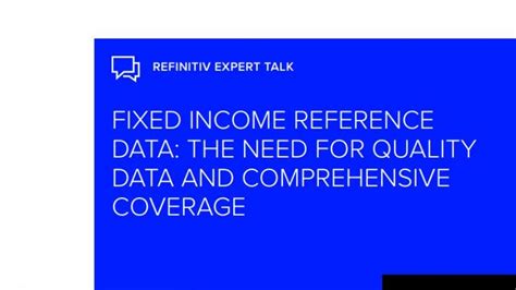 Reference Data Refinitiv Reference Data Refinitiv