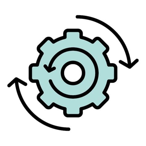 Premium Vector Gear System Icon Outline Vector Workflow Web Team