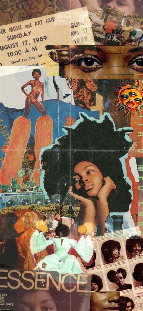Afro Collage Wallpaper Black Art Painting Afrocentric Art Black