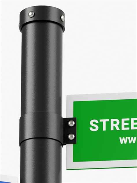 Street Wayfinding Pole Sign Mockup Premium Psd Mockups